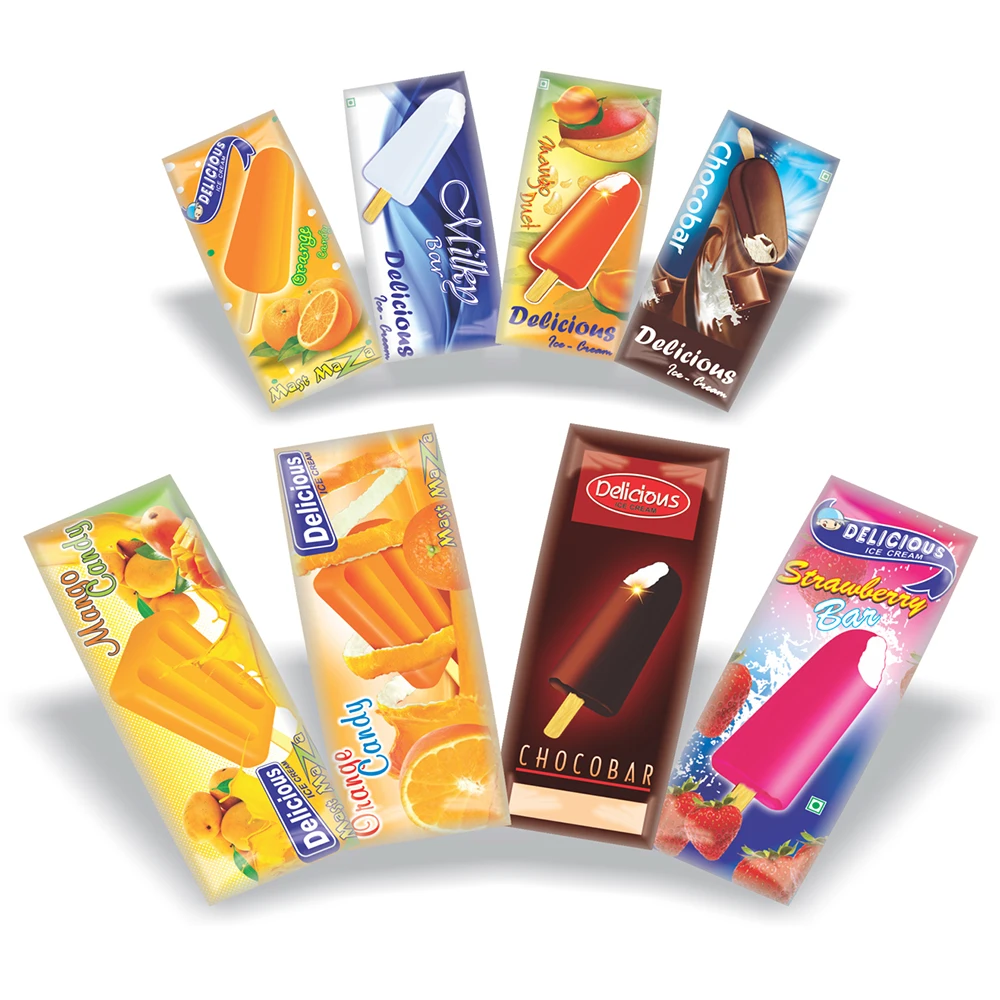Food Grade Back Seal Lolly Ice Popsicle Cream Packaging Pouch Bags Pe ...