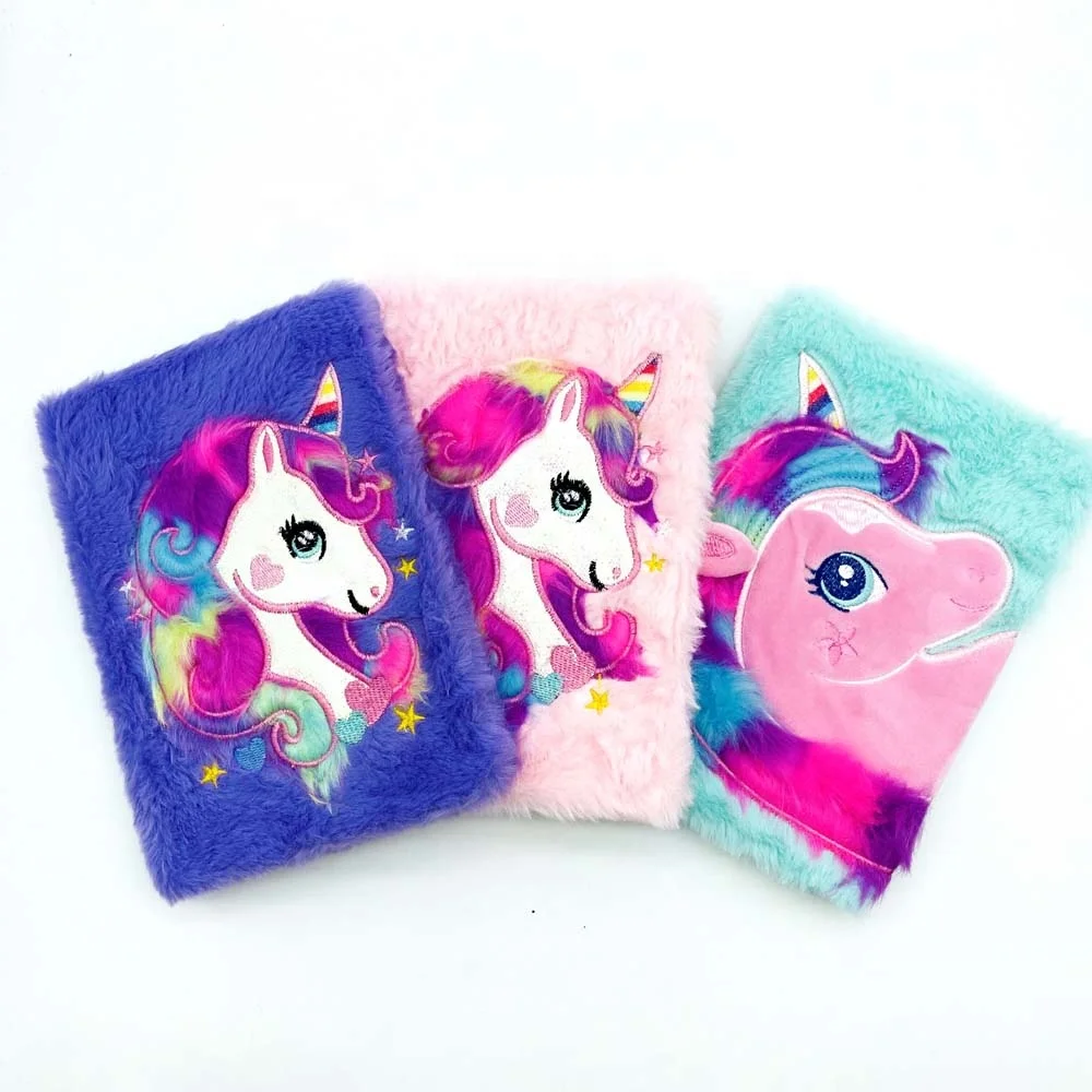 Fuzzy Fluffy Cute Kids unicorn Notebook Diary Journal| Alibaba.com