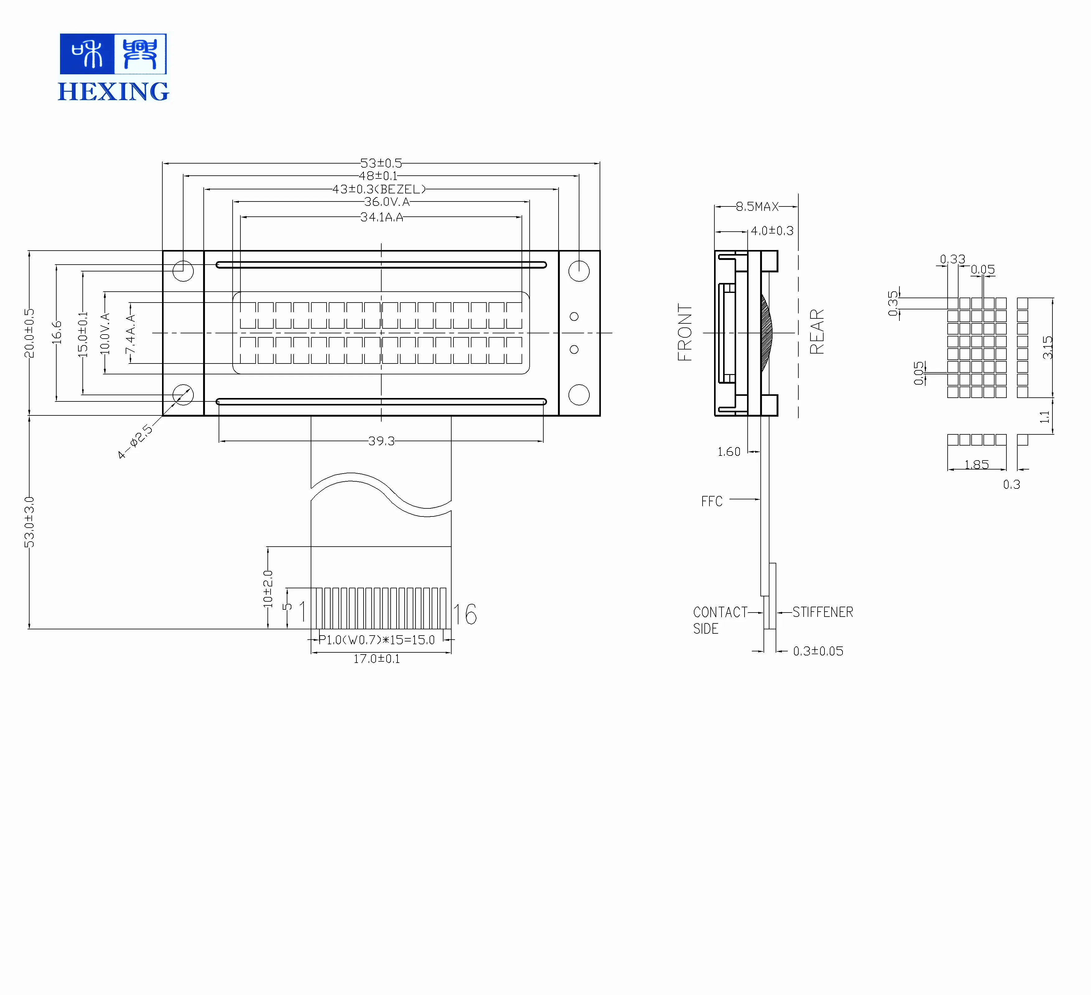 1602 LCD 2x16 ROHS - Compact Display Module with Backlight