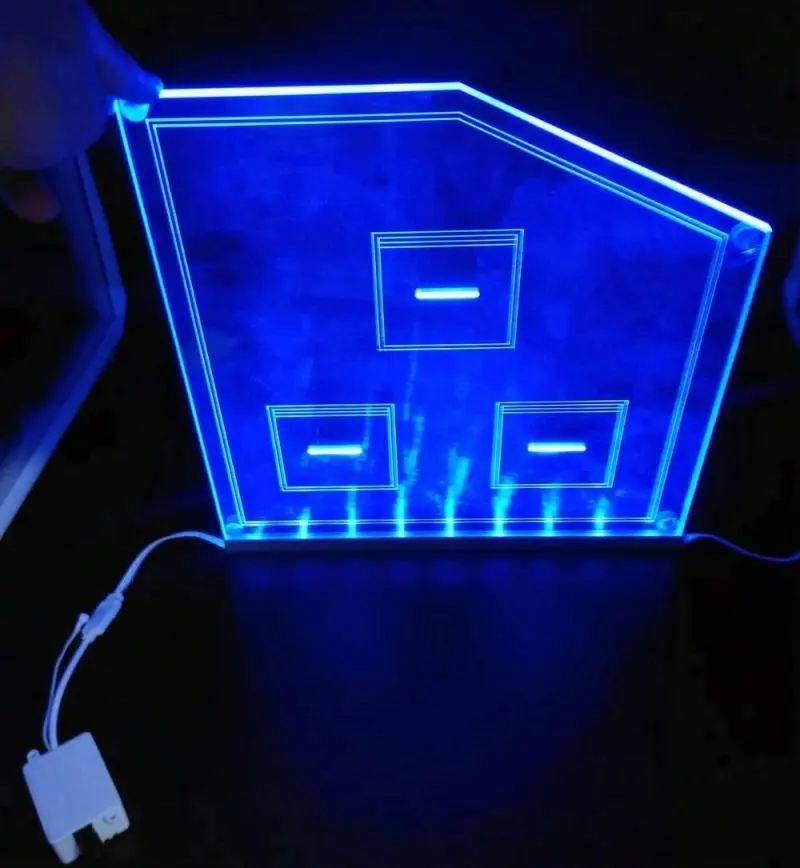 Custom Illuminated LED Free Standing Sign - Acrylic LED Display