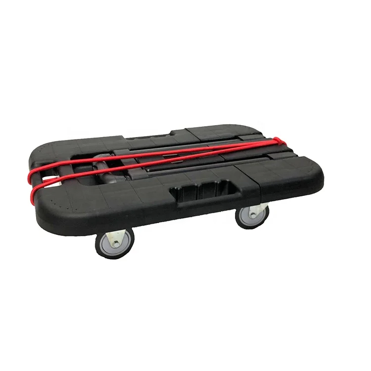 300kg Wheeled Plastic Platform Hand Trolley Folding Extendable Loading ...