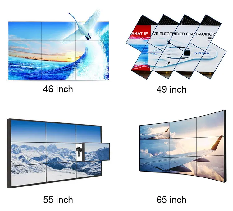 High Brightness Ultra Narrow Bezel 49 Inch 4k 2x4 Lcd Screen ...