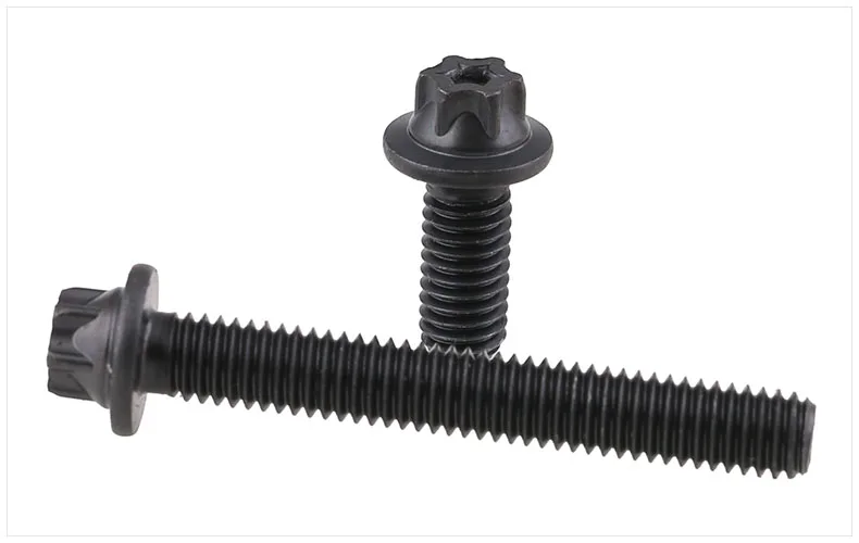 12.9 Grade DIN 34801 Steel Hexalobular Head Bolts with Large Flange