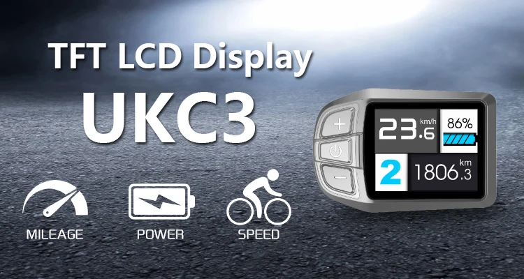 Ukc3 Lcd Display Ebike Display Parts Display 36V 48V 52V for Electric ...