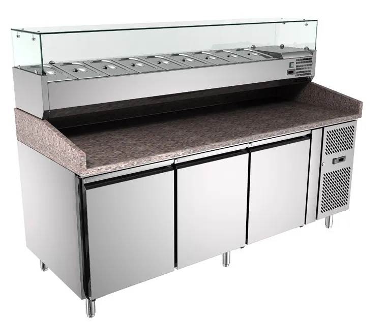 Stainless Steel Commercial Pizza Refrigerator Pizza Work Table Pizza ...