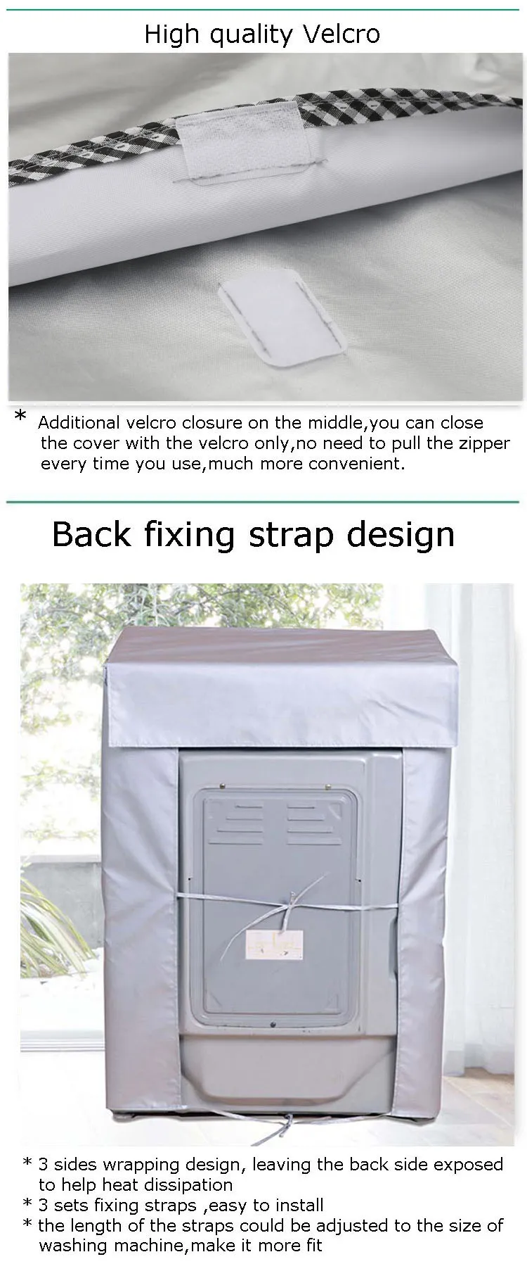 Front-load Protective Dust Washer Cover Washing Machine Cover Of Size L ...