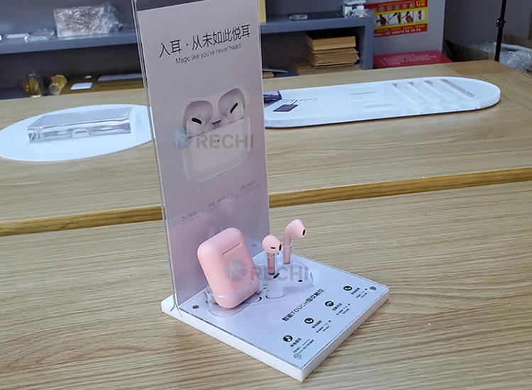 RECHI Custom Design Acrylic TWS Earphone Display Stand