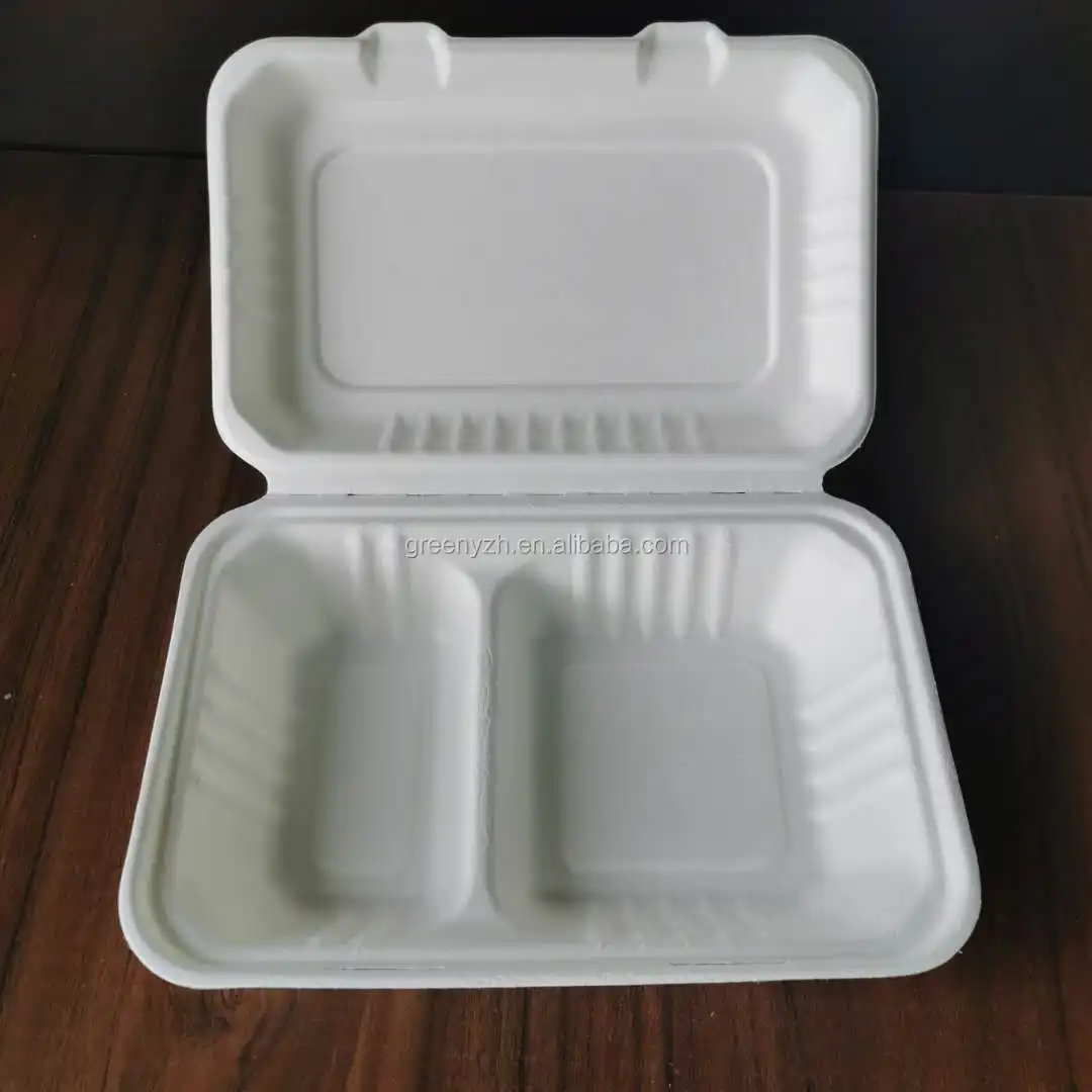 Taper Biodegradable Disposable Clamshell Takeaway Food Box Empaques De ...