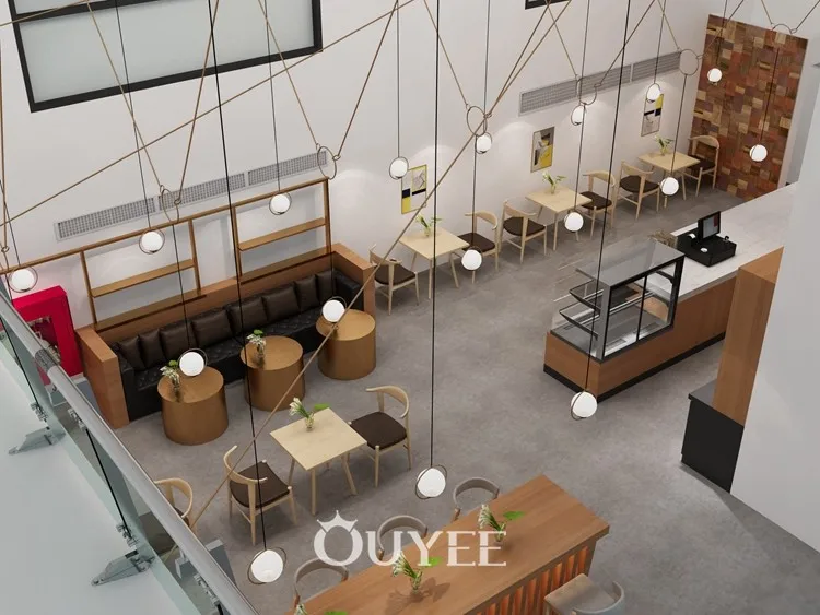 Modern Coffee Shop Display Cabinet - Custom Bar Furniture & Cafe ...