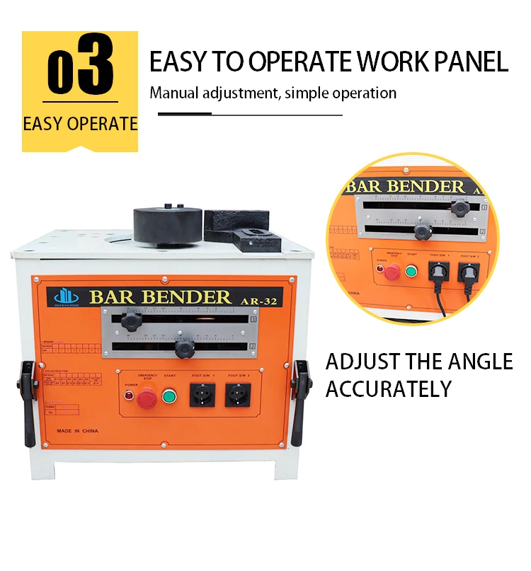 Manual Control 220V Rebar Bending Machine - High Productivity