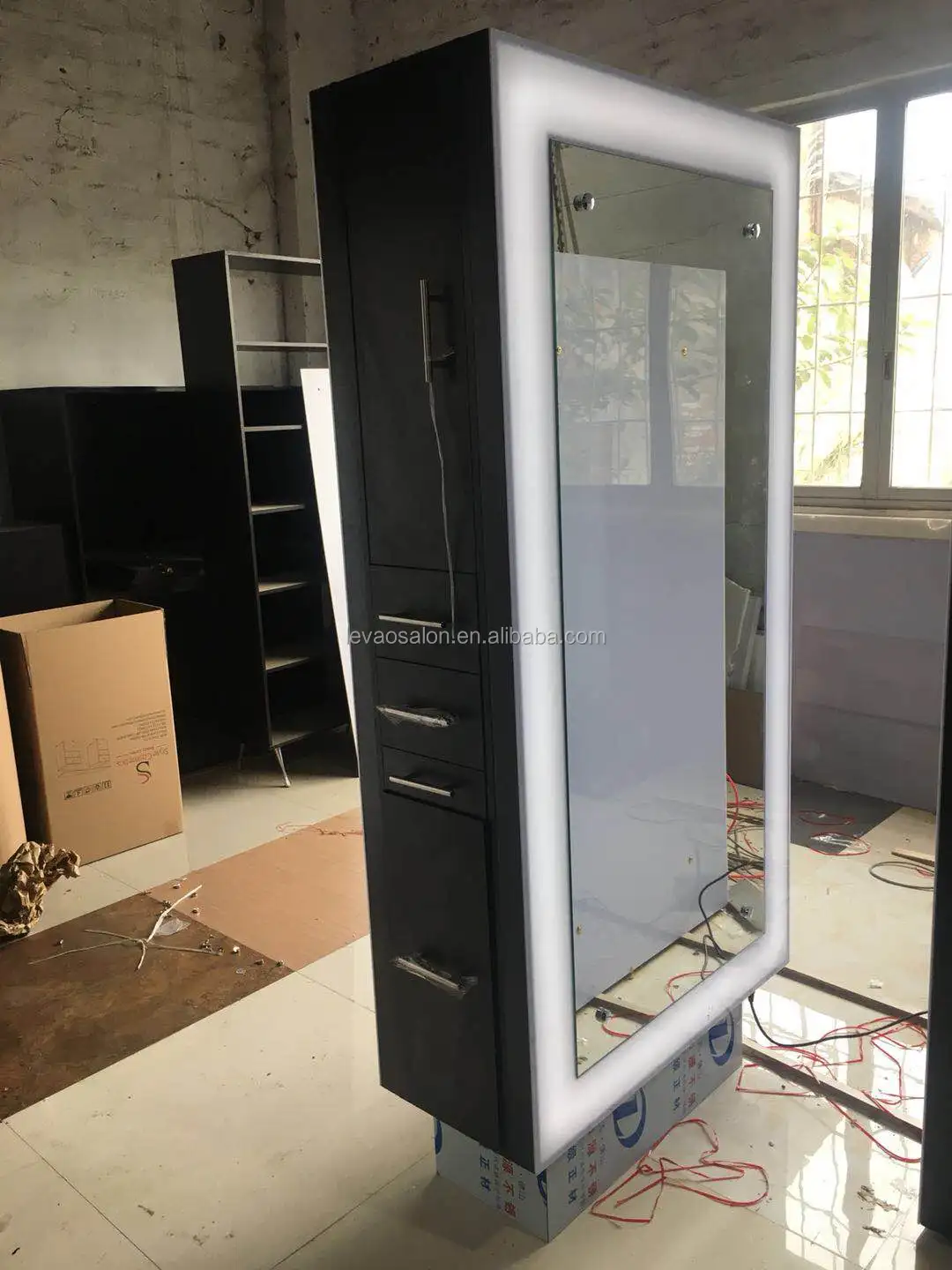 Beauty Salon Mirrors Styling Stations - Double Barber Mirror