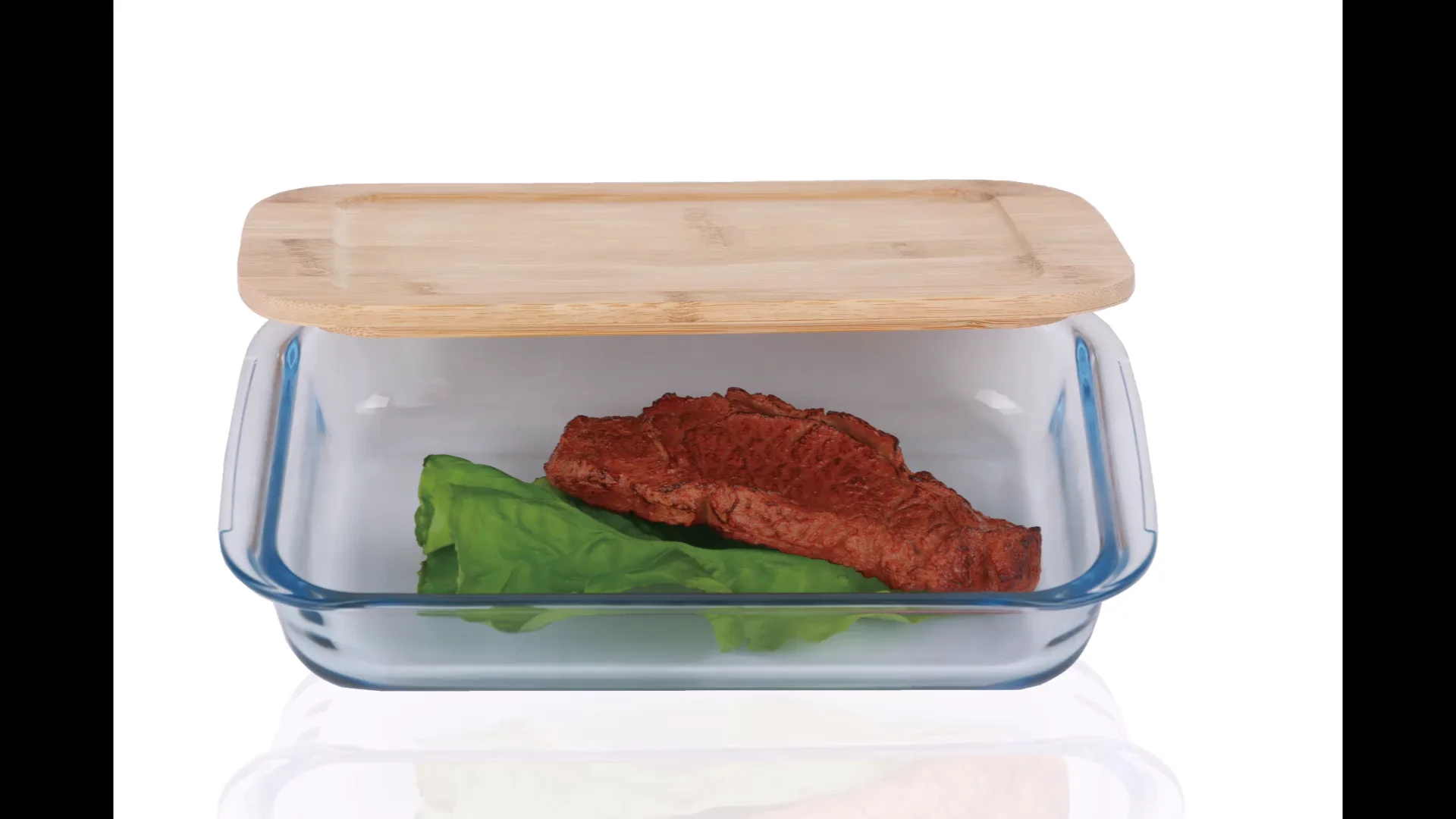 Rectangular Tempered Glass Baking Dish Tray Borosilicate Glass Bakeware ...