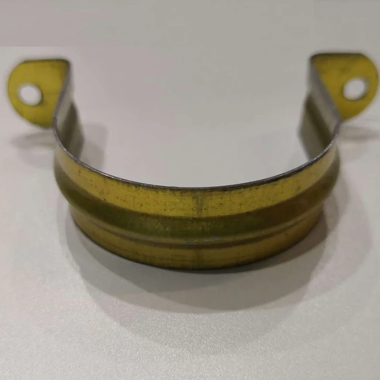 Zinc Plated Yellow Metric Carbon Steel U Type 50mm Pipe Clamps 25mm ...