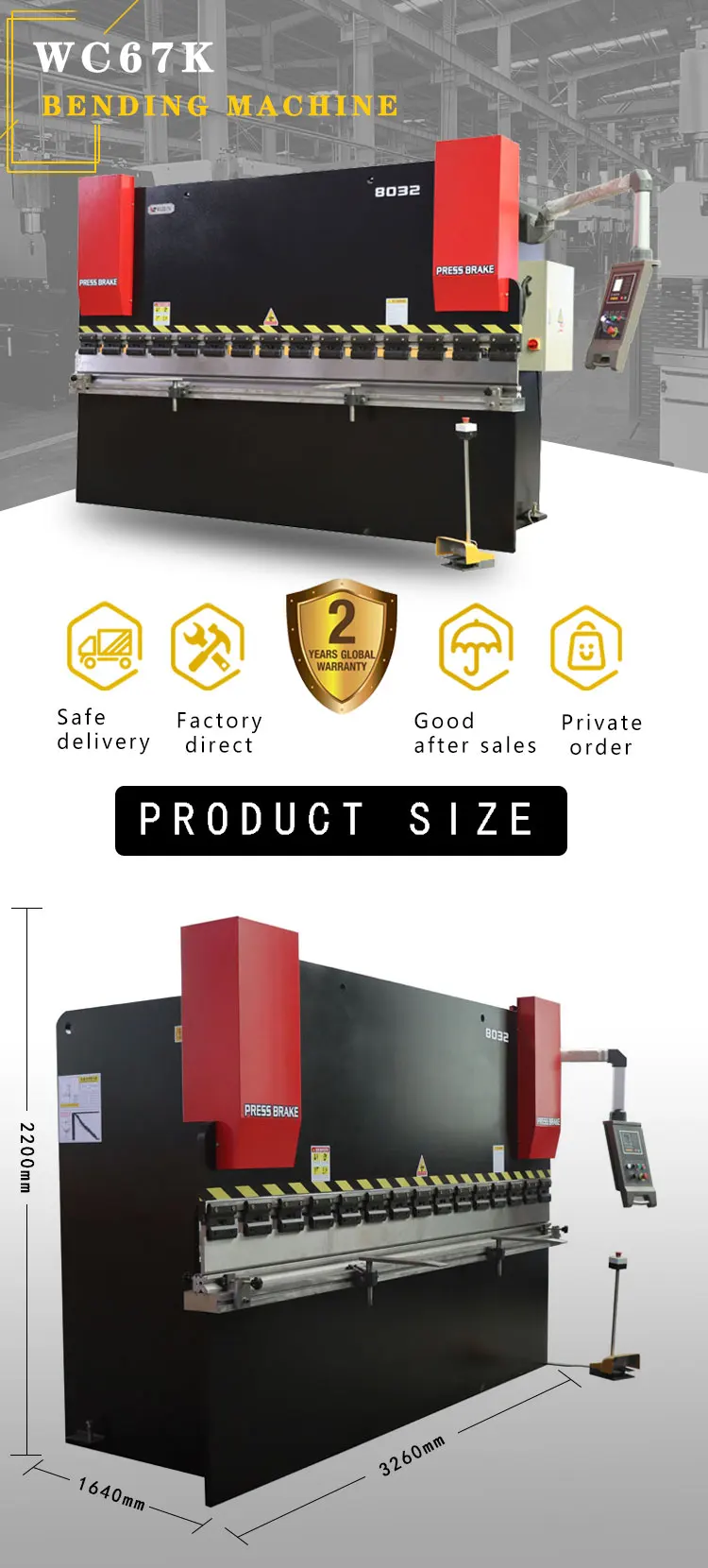 Fabrication Sheet Metal Sheet Bending And Shearing Machine Wc67k Cnc ...