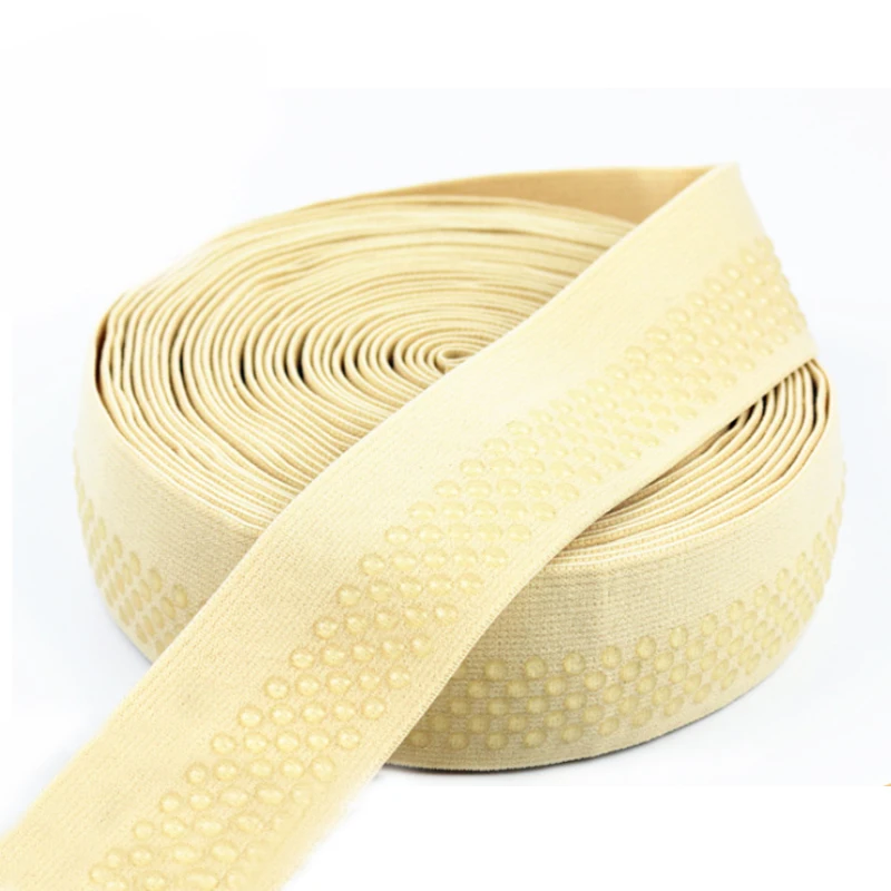 In Stock 5cm Printed Round Dot Non-slip Silicone Elastic Tape Band For ...