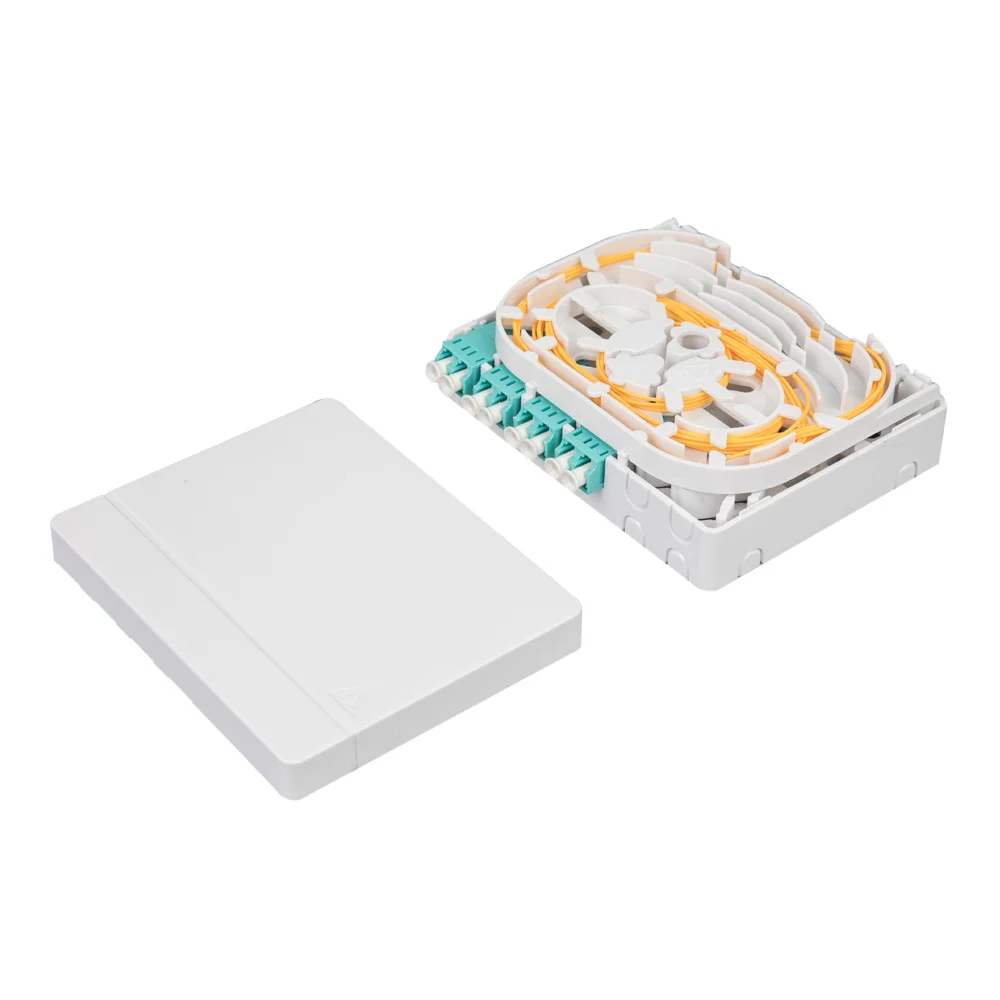 Ftth Fiber Optic Rosette 4 Cores Surface Mount Box With Plc Splitter ...