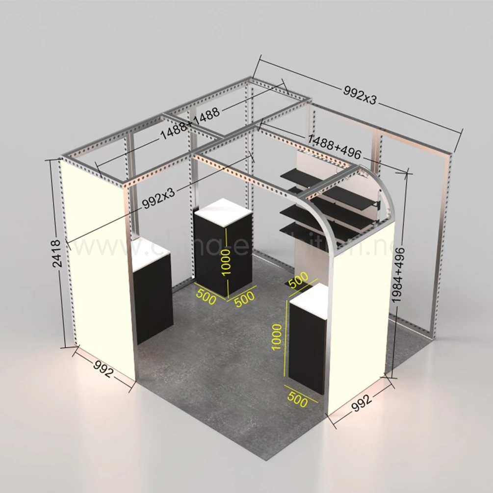 Custom 3X3m 10x10ft Aluminum Display Stand Design Expo Trade Show ...