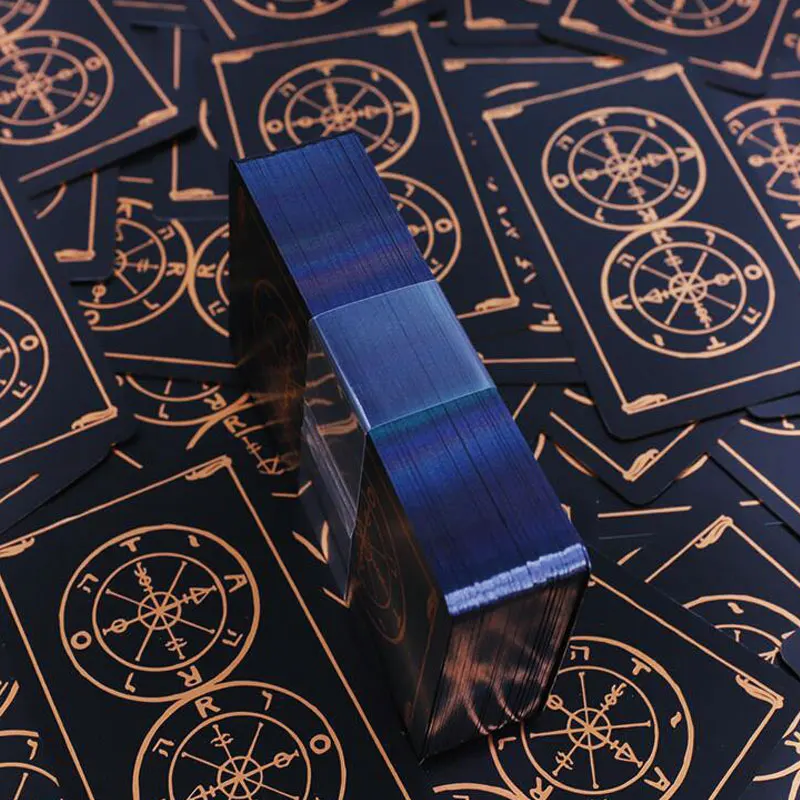 Custom Print Tarot Cards with Brass Foil Edges - 78 Cards