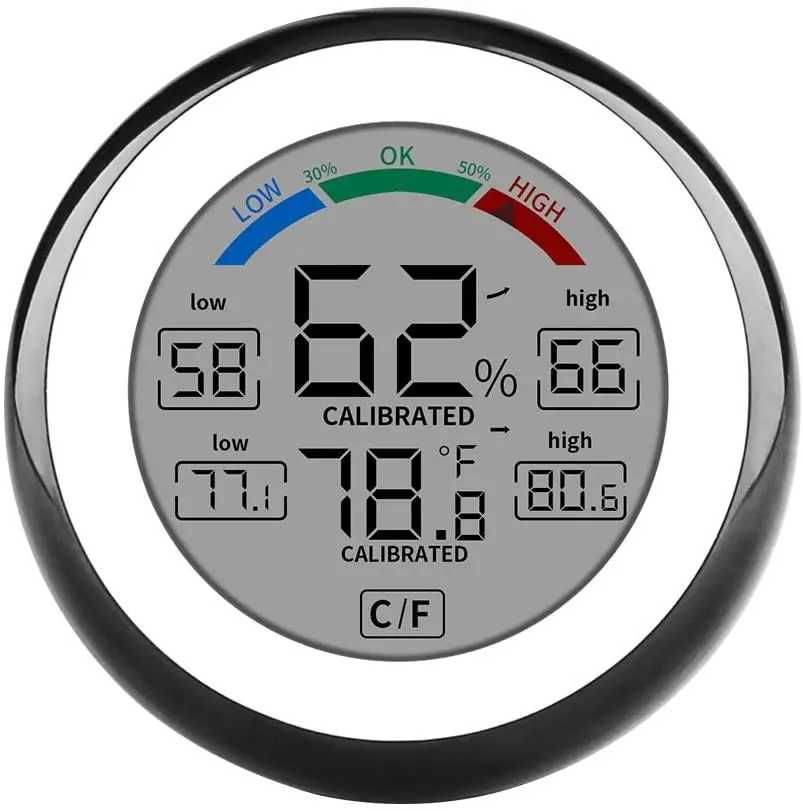 Round Digital Thermo-Hygrometer - Accurate Termo & Higro Meter