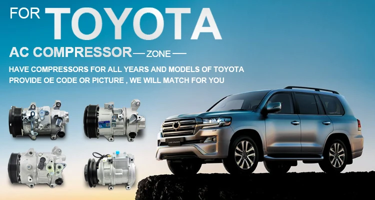 12v/24v Auto AC Universal Compressor for Toyota Models