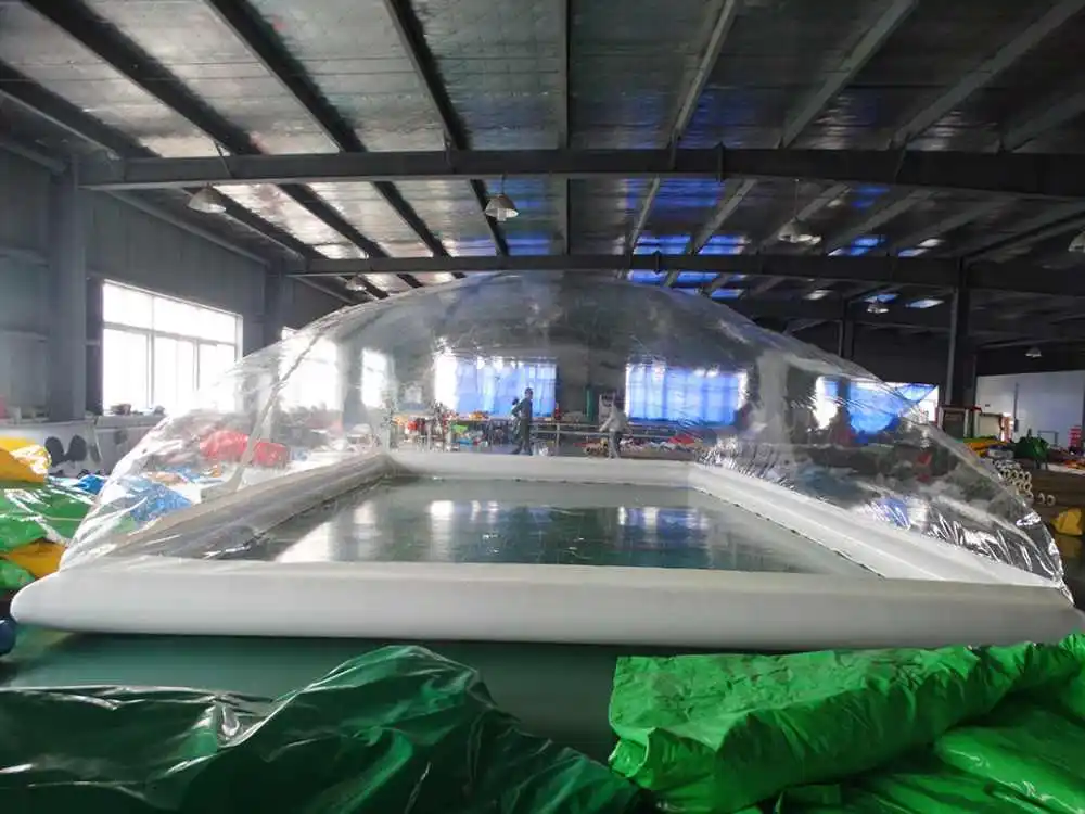 WINSUN Clear Inflatable Pool Cover - Durable & Transparent