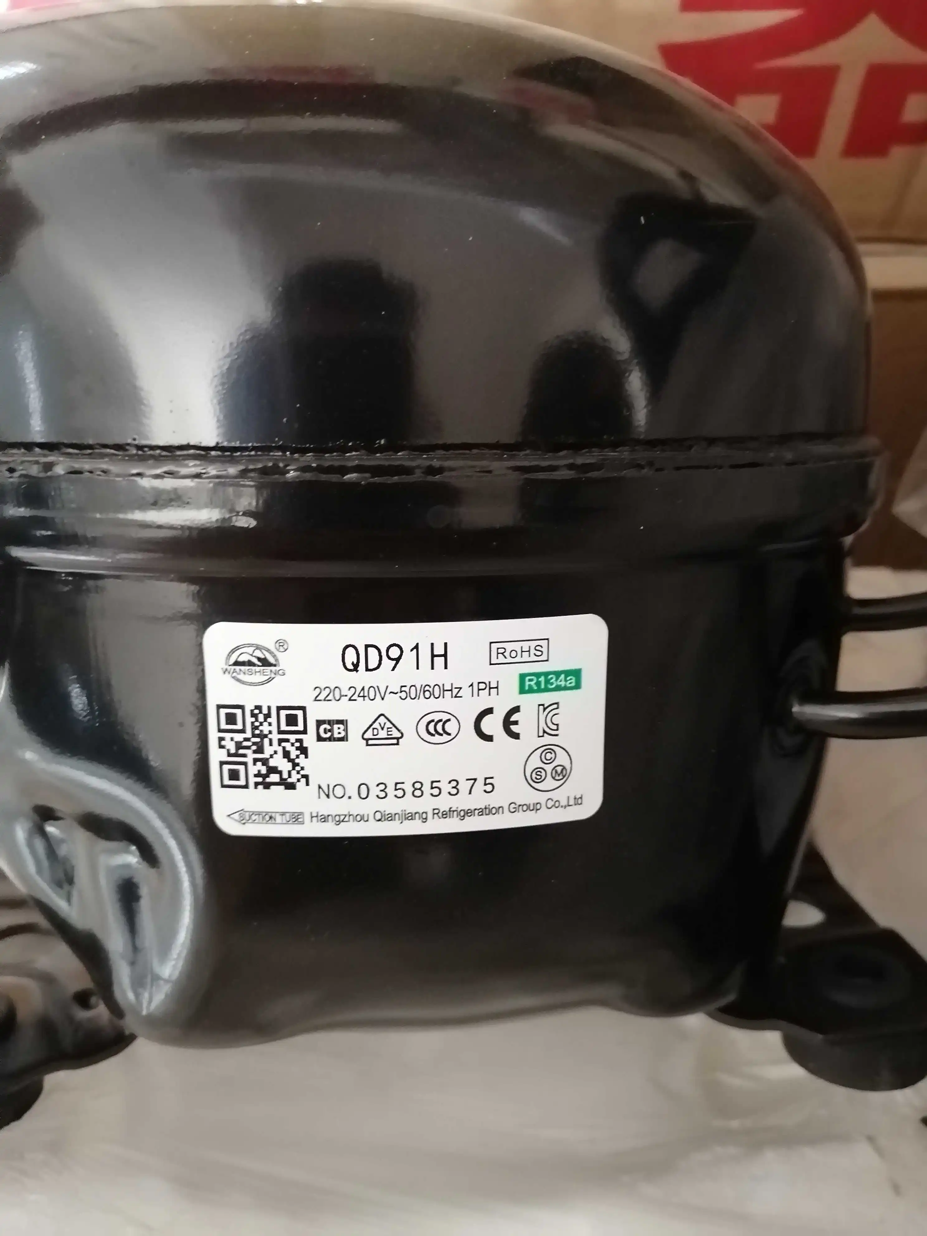1/4HP China Brand High Quality 173W Refrigerator Compressor R134a QD91H