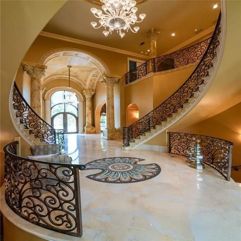 Italian Style Indoor Stair Balusters - Wrought Iron Railing