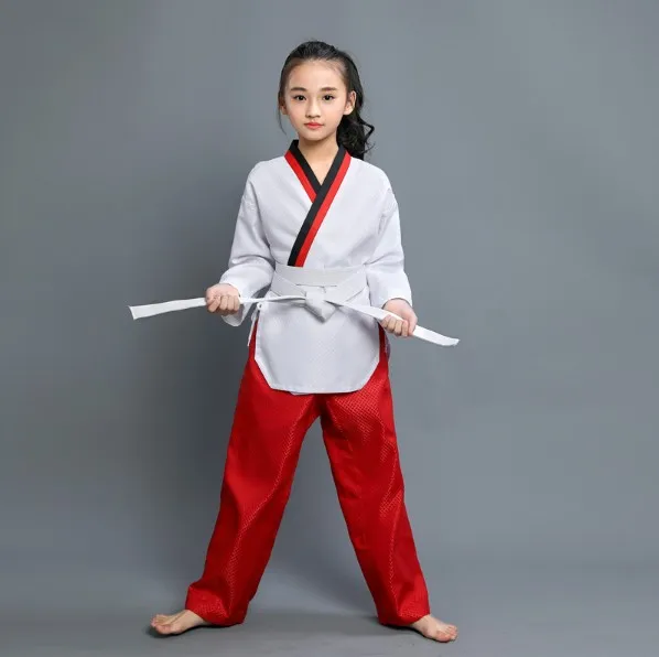 Kampfsport anzug Tae Kwon Do Gi Studenten uniform mit weißem Gürtel ...