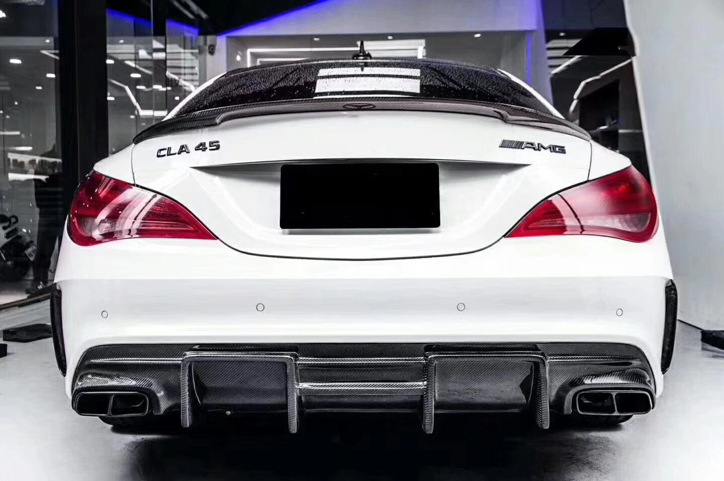 Carbon Fiber Rear Bumper Diffuser For Mercedes Benz Cla Class W117 ...