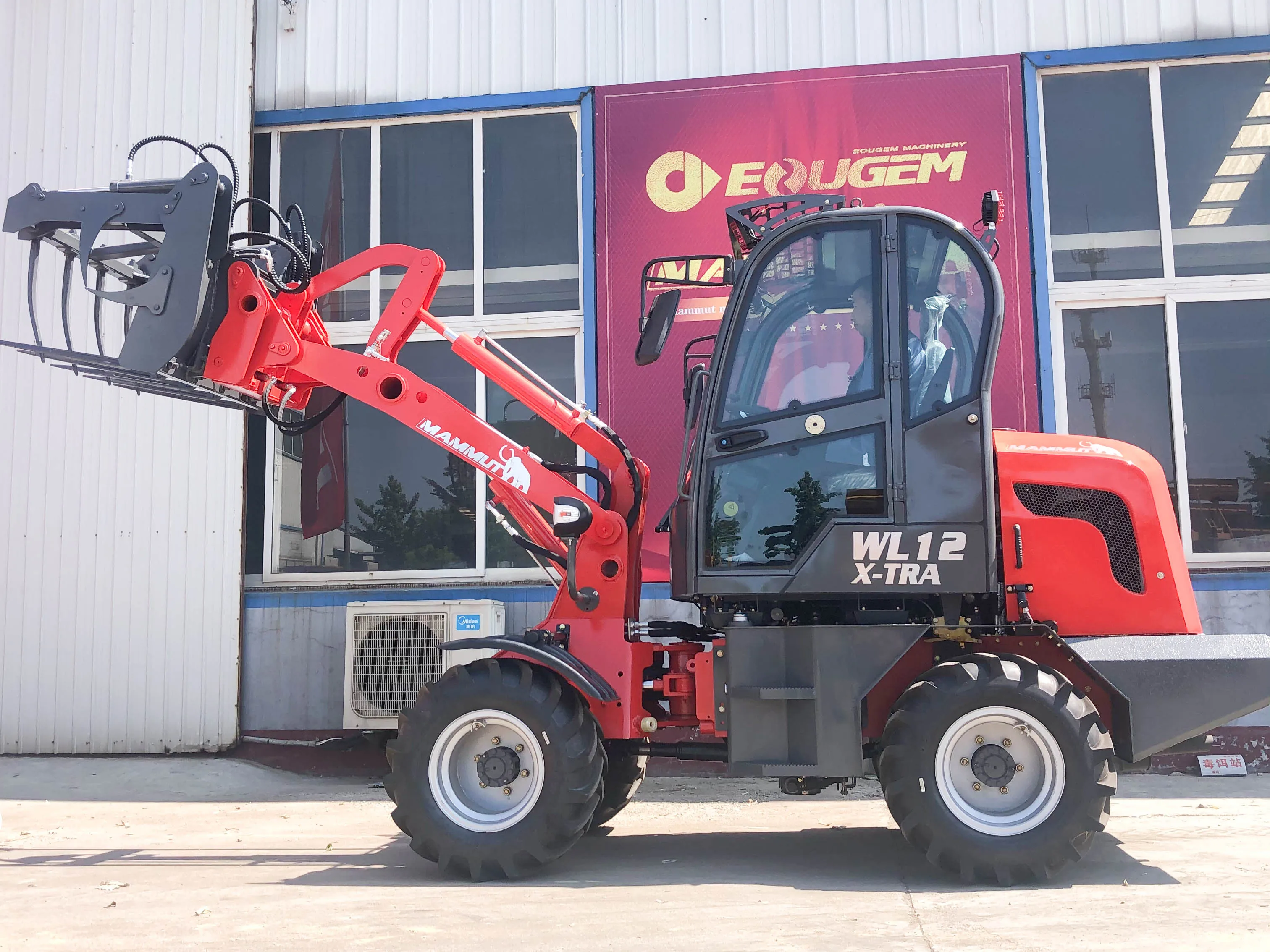1000kg 1ton Mammut Wl12 Compact Small Mini Front End Shovel Wheel ...