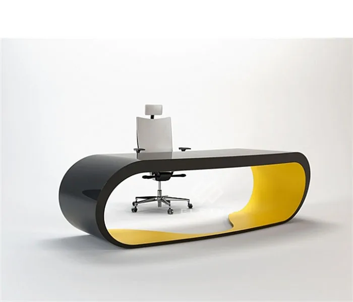 Elegant CEO Design Unique Shape Office Desk Set Google Semi Circle ...