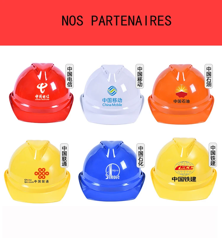 Custom ABS Shell CE EN 397 Safety Helmet for Construction