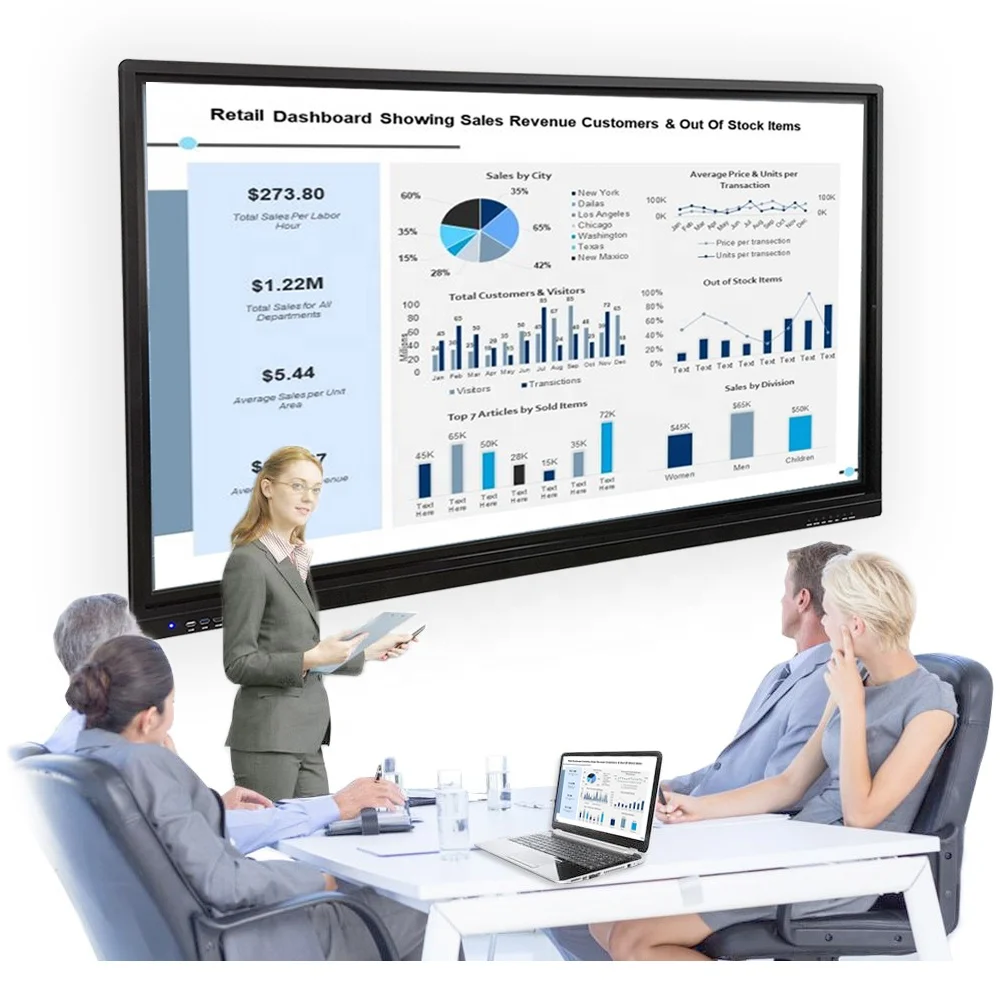Hot Sale Led 4k Tv Multi Touch Interactive Smart Board Electronic ...