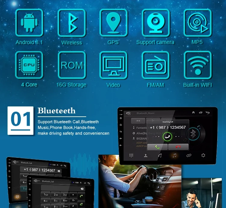 9 Inch Android 9.1 Universal Car Player 2 Din 1g Ram+16g Rom Android ...