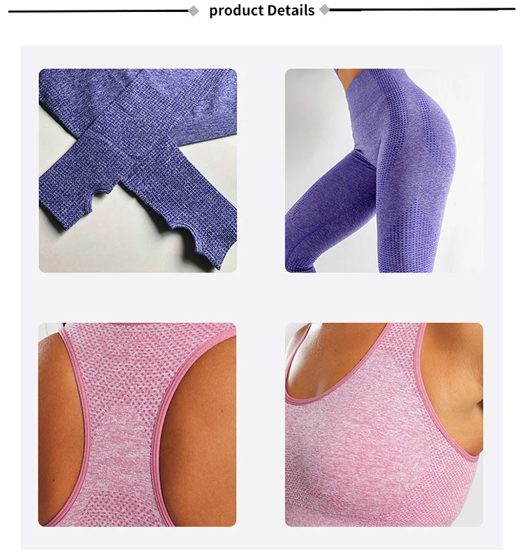 5pcs Women Vital Seamless,Yoga Set Workout Sport Wear Gym Clothing Short Long Sleeve Crop Top ...