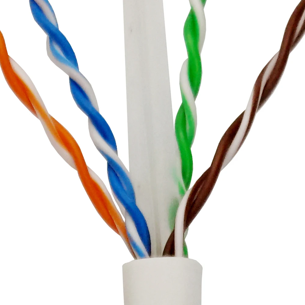 Yellow 8 Conductors 4 Pairs 1000ft 305m Solid Pure Bare Copper 500mhz ...