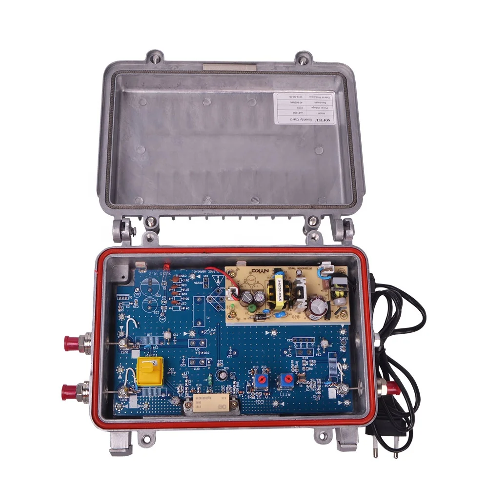 CATV Outdoor Amplifier with AGC - Low Noise & High Power