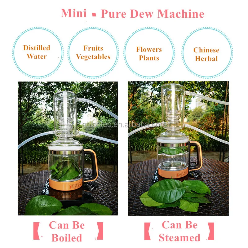 Mini Hydrosol Machine Household Pure Dew Distillation Machine Glass ...