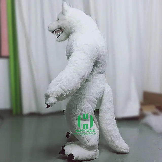 2 Meter Customized Fursuit - New White Wolf Mascot Costume