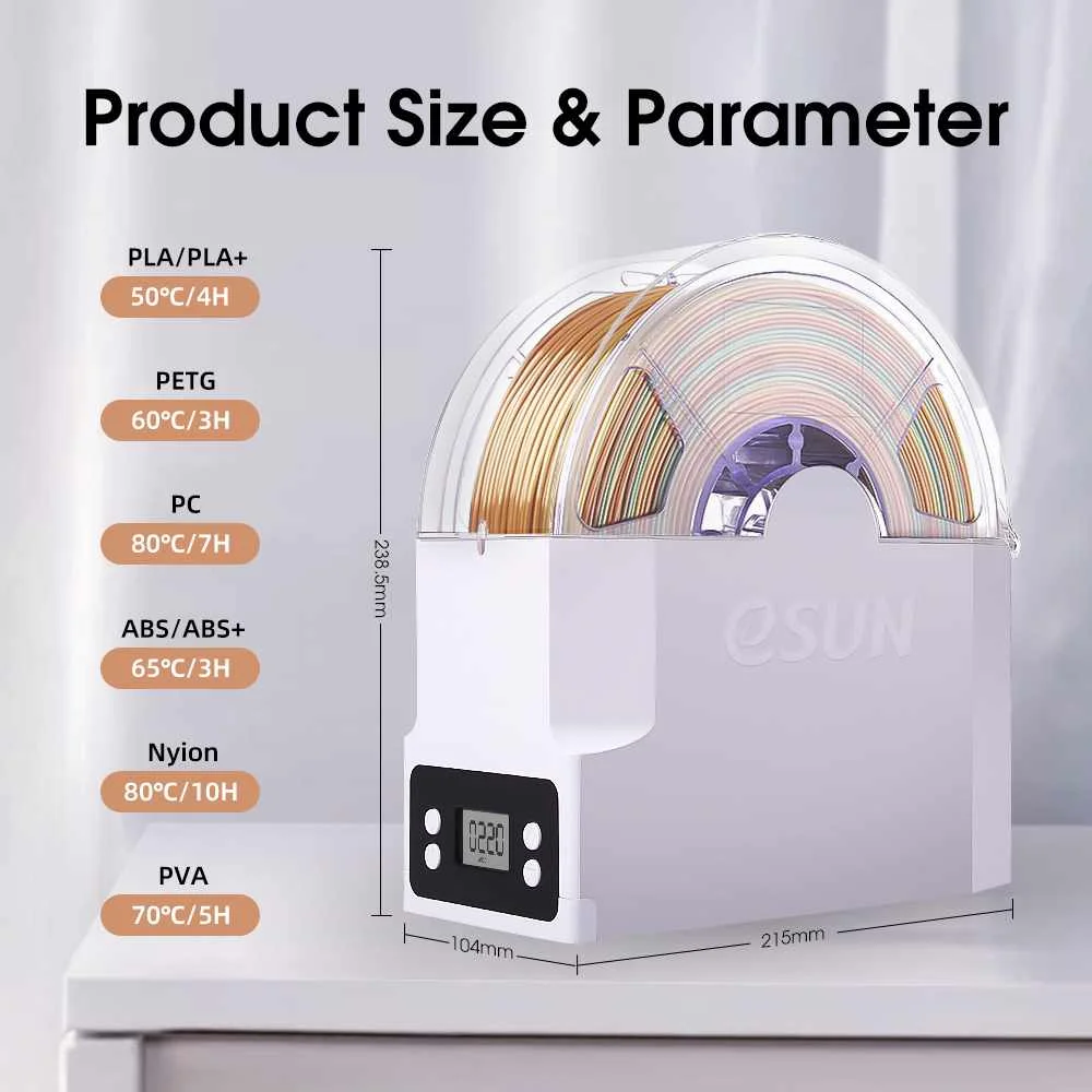 Esun Ebox, Filament Droger Doos, 3d Filament Droger Doos Voor Pla Petg ...