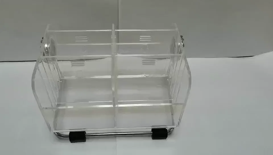 Hot Sale Rotate Clear Acrylic Storage Box Space Saving 6 Removable ...