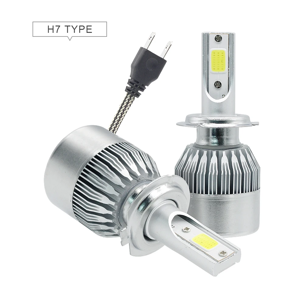 C6 8000LM COB Led Car Light - H4 Foco Led H7 9006 Bulb