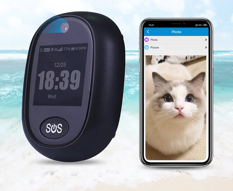 4G GPS Pendant Tracker - IP67 Waterproof & SOS Emergency