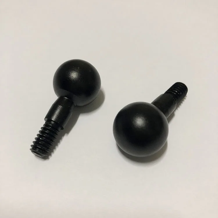Black Color Aluminum Alloy 17mm Ball With 10mm Long 1/4 Thread Stem For ...