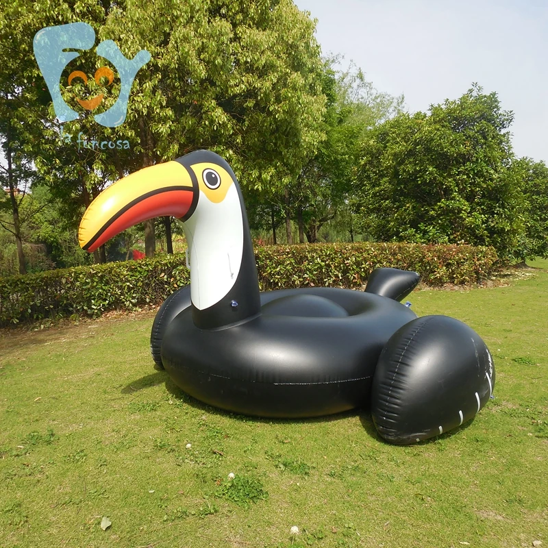 Adult Inflatable Rideable Bird Float - Black Toucan Pool Float