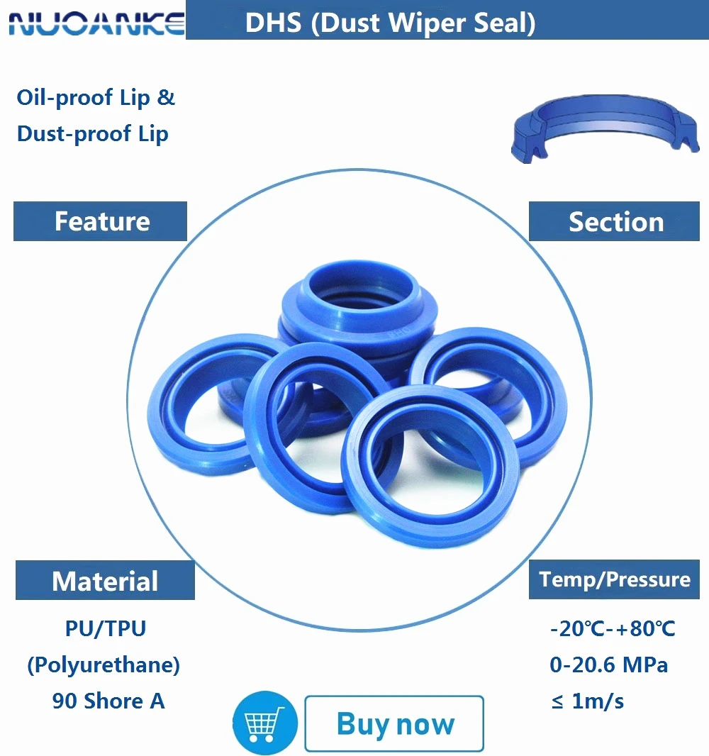 Excavator Hydraulic Cylinder Dh Dhs Dustproof Tpu Pu Dust Seal Wiper ...