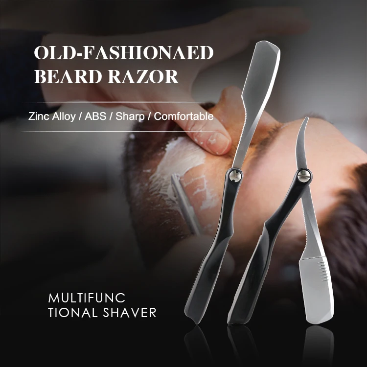 High Quality 6 Colors Feather Straight Razor Beard Folding Removal ...