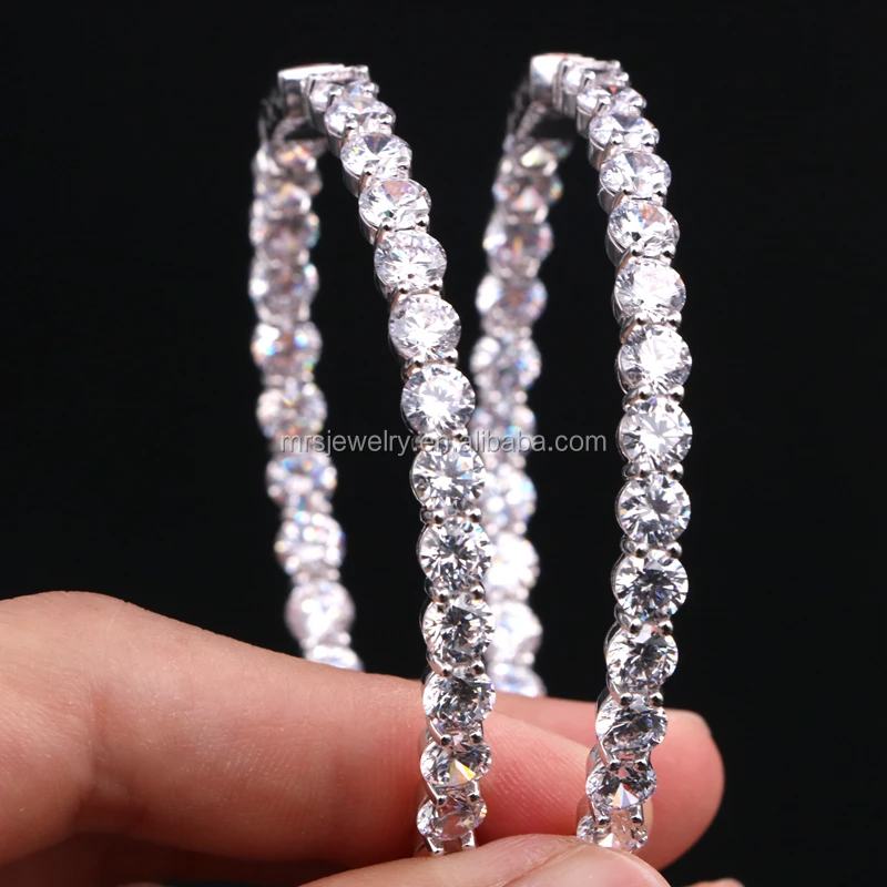 Mister Jewelry Big Hoop Gold Earring Diamond Setting,Ladies Earring ...