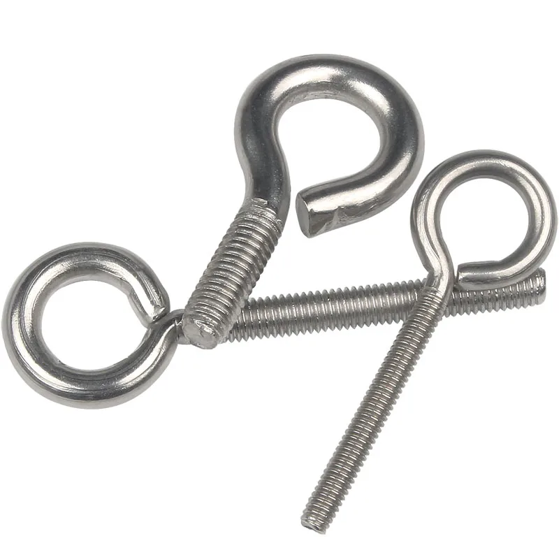 304 Stainless Steel Screw Mounted Ceiling Hooks Sheep Eye Screw Bolt Ring Hook In Sizes M3 M4 M5 ...