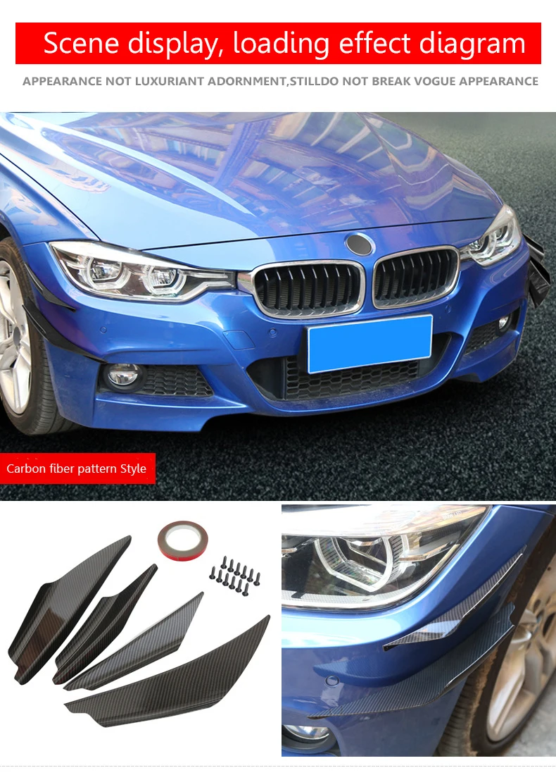 Hot-sale Products Front Bumper Sports Air Knife Car Universal Carbon ...